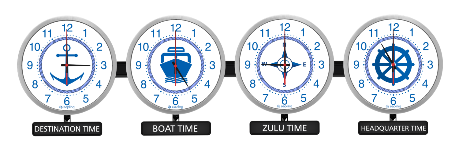 Marine Time Zone Clock - Sapling Clocks