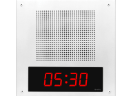 Synchronized Clocks with a Speaker Baffle Combo Panel